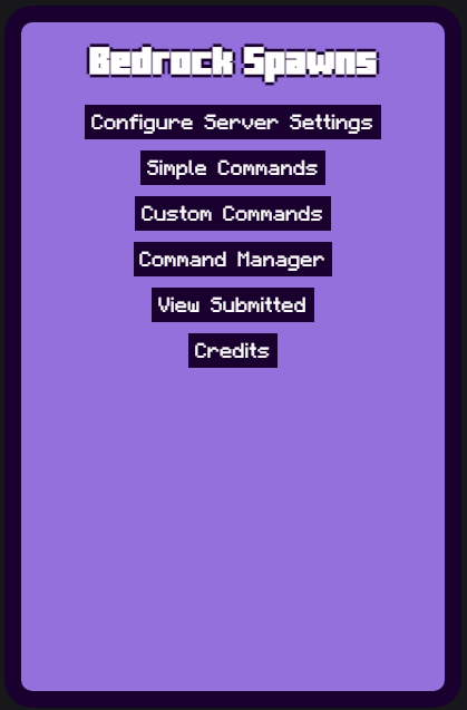 Bedrock Spawns Config - Hatter's Place